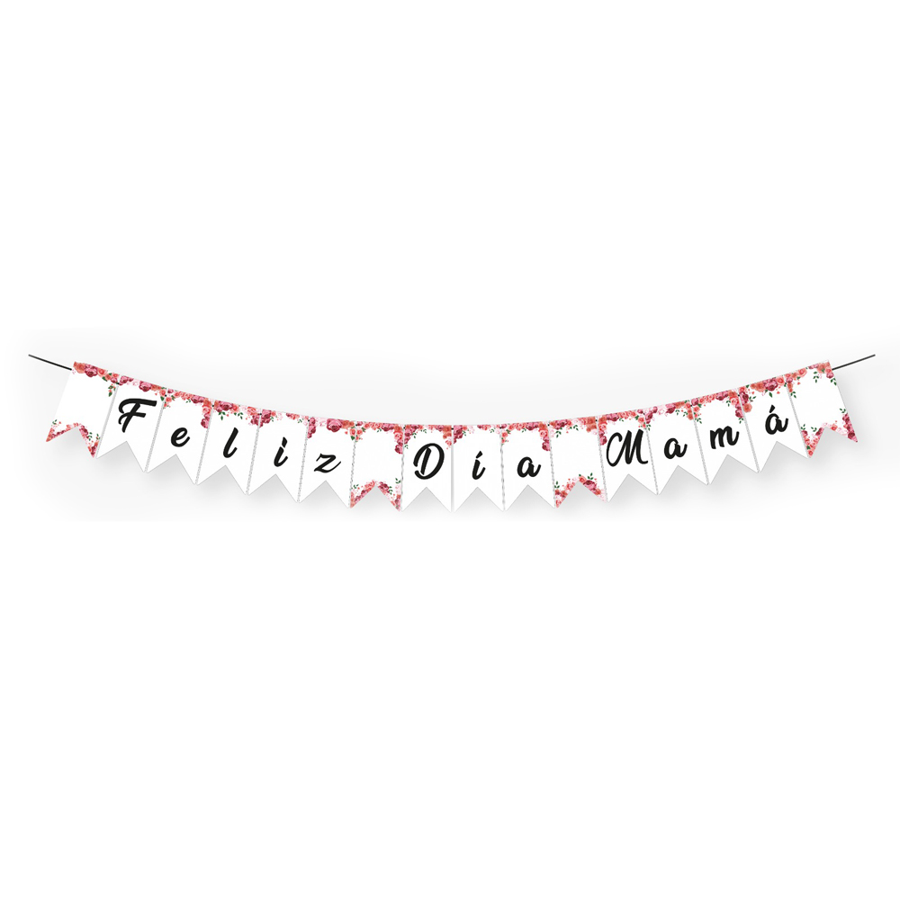 BANNER BANDERILLAS "FELIZ DIA MAMÁ" - Euro Novelty