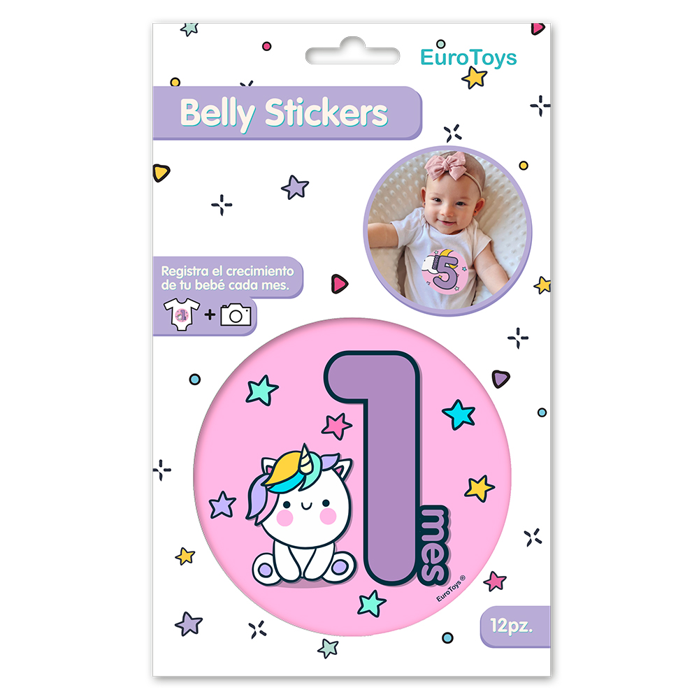 BELLY STICKERS UNICORNIOS - Euro Novelty