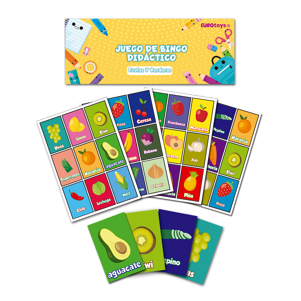 JUEGO BINGO FRUTAS Y VERDURAS - Euro Novelty