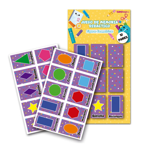 JUEGO MEMORIA FIGURAS GEOMETRICAS - Euro Novelty