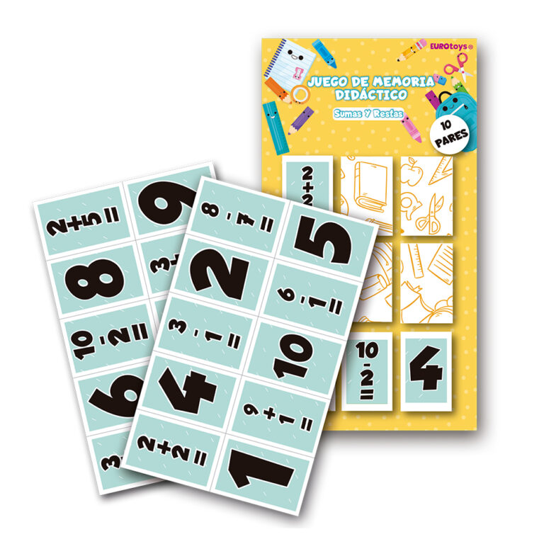 JUEGO MEMORIA SUMAS Y RESTAS - Euro Novelty