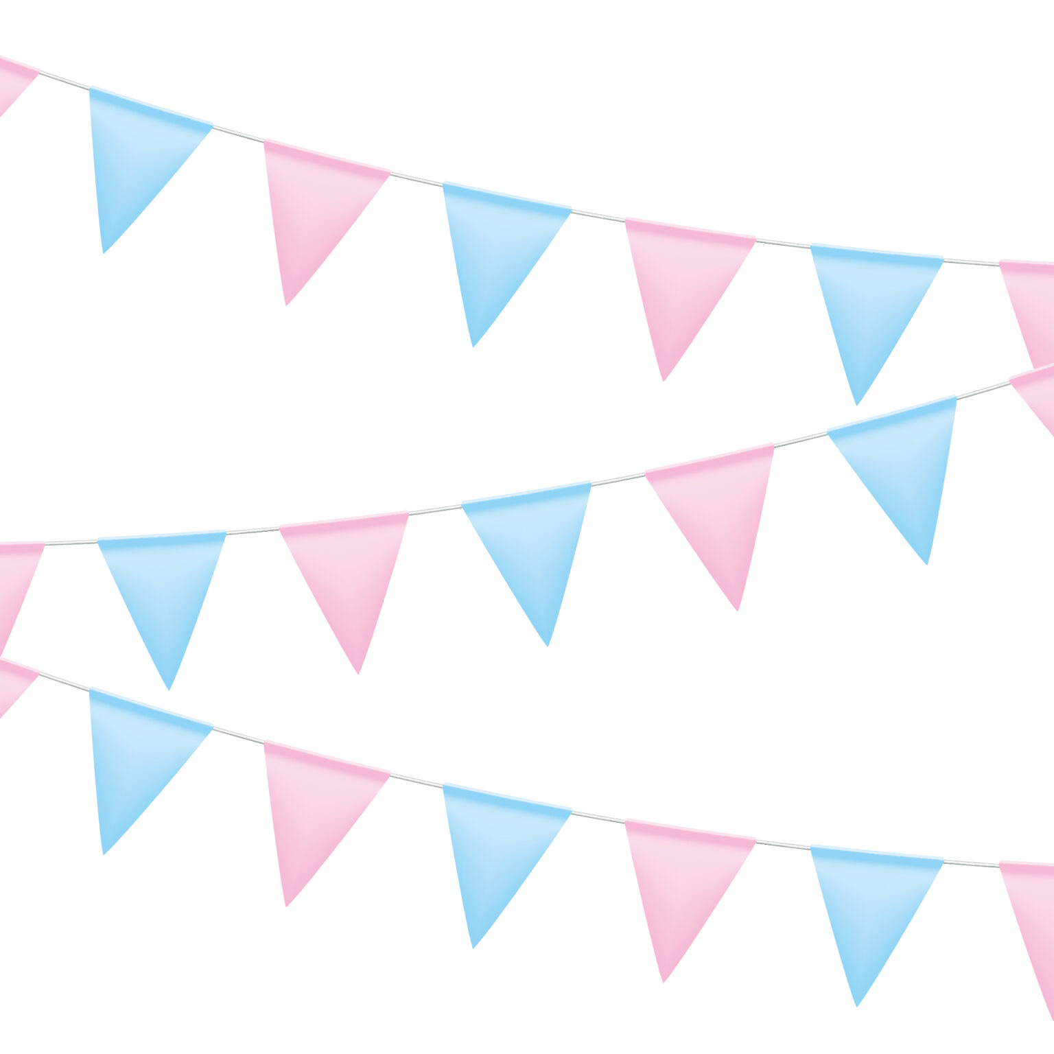 BANDERINES ROSA Y AZUL - Euro Novelty